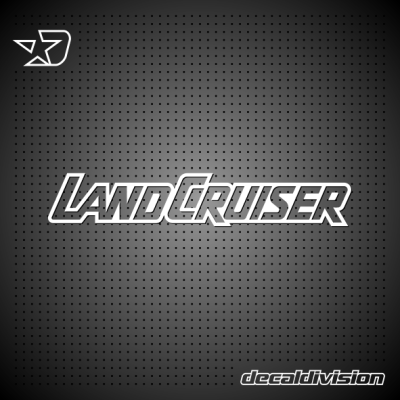 Toyota Landcruiser Wordmark Sticker - Outline