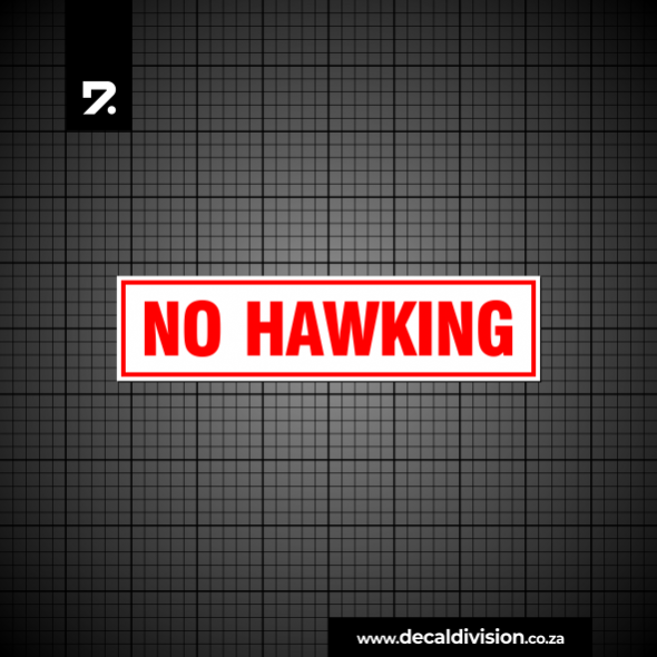 No Hawking Sign