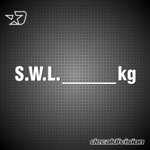 Safe Working Load Sticker