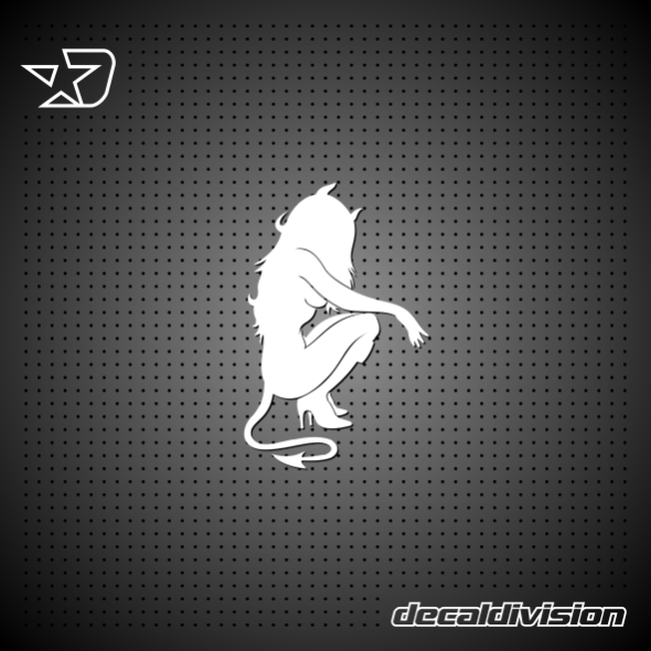 Bad Girl Sitting Sticker