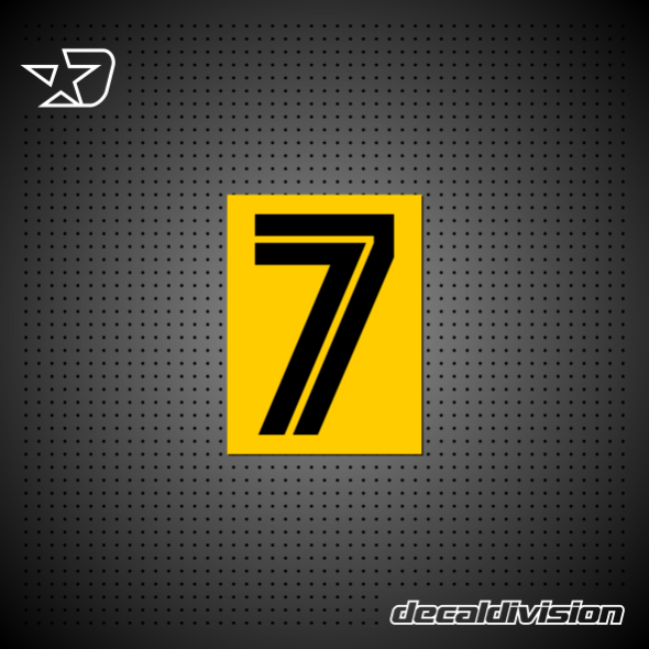 Reflective Number Sticker 7 - Inline