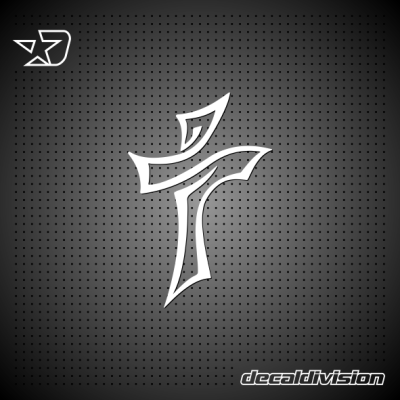 Stylized Cross Sticker