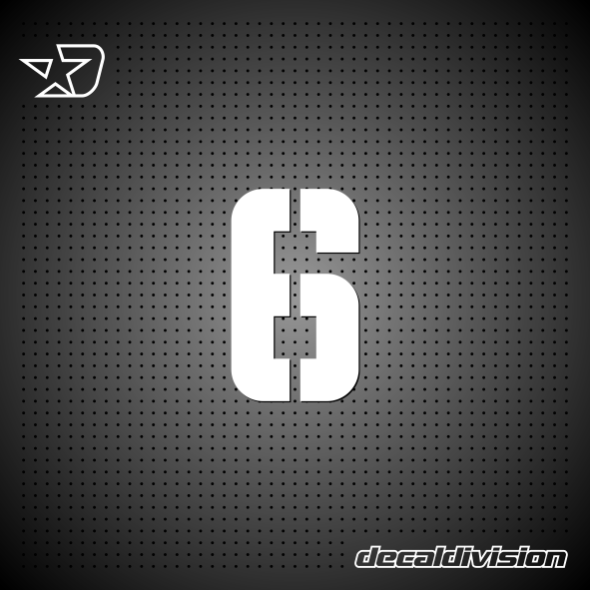 Vinyl Adhesive Number Sticker