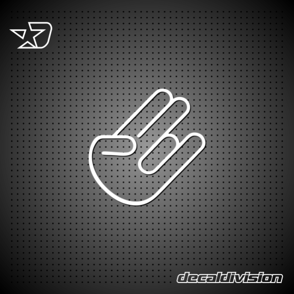 The Shocker Hand Sign Sticker